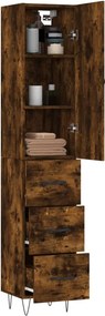 Skříň highboard kouřový dub 34,5 x 34 x 180 cm kompozitní dřevo 3198886