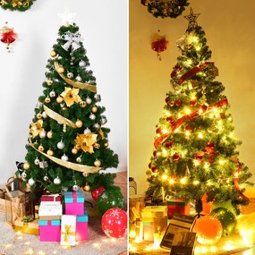 Costway Christmas Tree Umělý vánoční stromek s kovovým stojanem 150-240 cm