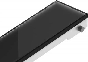 Mexen Flat MGB krytka na odtok 90 cm, černé sklo - 1026090