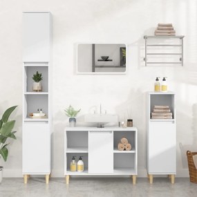 3dílný set koupelnového nábytku bílý kompozitní dřevo 3185613