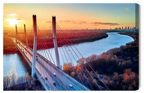 Obraz Most Ve Varšavě Při Západu Slunce Nedostatek Nedostatek Plátno Canvas 120x80