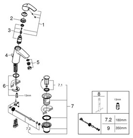 GROHE 23322001 - Umyvadlová baterie EUROSMART DN 15 lesklý chrom