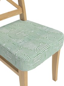 Sedák na židli IKEA Ingolf barva zelená látka pletený vzor, vzorované