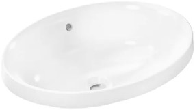 Hansgrohe Xuniva D - Umyvadlo, 55x40 cm, s přepadem, bez otvoru pro baterii, bílá 60156450