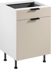 SORENTO pl | dolní skříňka D60S1 se zásuvkou a příborníkem | 60 cm | LEVÁ | bílá/béžová