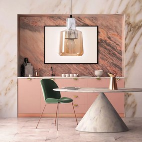 Toolight, závěsné stropní svítidlo 1xE27 APP1011-1CP, oranžová, OSW-09480