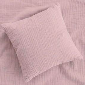 Celoroční mušelínový povlak na polštářek Soft Pink - GOTS Velikost: 70 x 90