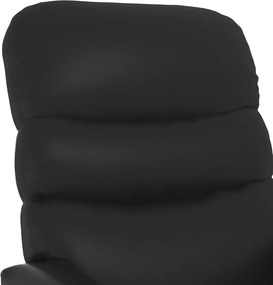 Polohovací křeslo černé umělá kůže 289682
