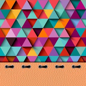 Dekorační foto polštářek Barevné trojúhelníky, 45x45cm, CN3618
