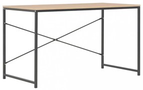 Psací stůl 120x60 cm dřevotříska / ocel Dekorhome Černá / dub