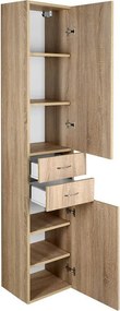 Aqualine Aqualine, ZOJA/KERAMIA FRESH skříňka vysoká 35x184x29cm, dub platin, 51222