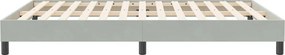 Postel Box Spring bez matrace světle šedá 140x210 cm samet 3315825