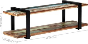 TV stolek 130 x 40 x 40 cm masivní recyklované dřevo 247884