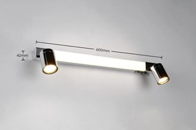 LED nástěnné svítidlo v leskle stříbrné barvě Enrico – Trio