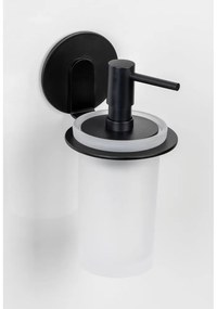 Matně černý samodržící skleněný dávkovač mýdla 150 ml Bivio – Wenko