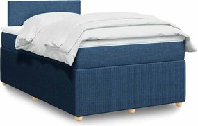 Box spring postel s matrací modrá 120x200 cm textil 3289722
