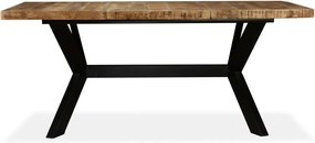 Jídelní stůl - masivní mangovníkové dřevo a ocelový kříž | 180 cm