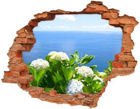 Wallmuralia Nálepka fototapeta 3D Květiny nad mořem 90x70 cm