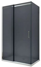Mexen Omega sprchový kout 140x70cm, 8mm sklo, chromový profil-šedé sklo, 825-140-070-01-40
