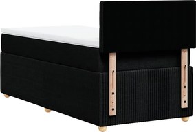 Box spring postel s matrací černá 90x200 cm textil 3287355