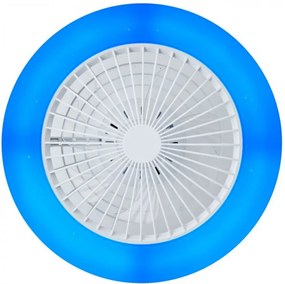 Brilliant G60020/05  Stmívatelné LED svítidlo SALERNO BÍLÉ &amp; reverzní VENTILÁTOR + funkce LED