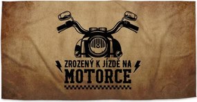 Sablio Ručník Zrozený k jízdě na motorce - 30x50 cm