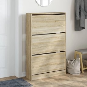 vidaXL Botník 80 x 21 x 125,5 cm kompozitní dřevo [839926] Barva: dub sonoma