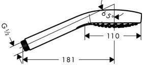 Hansgrohe Croma Select E Vario, ruční sprcha 3jet, bílá/chromová, HAN-26812400