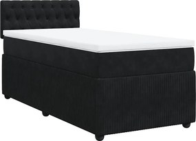 Box spring postel s matrací černá 80 x 200 cm samet 3289898