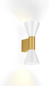 Nástěnné designové svítidlo Odrey Wall 2.3 Barva: Bílá / Zlatá