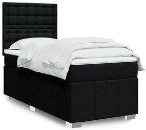 Box spring postel s matrací černá 100 x 200 cm textil 3293895