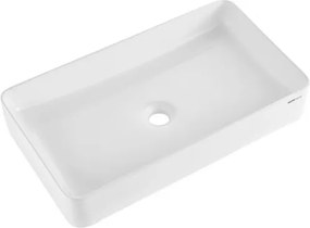 Moderní keramické umyvadlo 61 × 35,1 cm Koupelnová mísa na umyvadlo Bílá