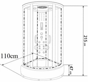 NIKIDO - H Sprchový box 7127  110x110x215