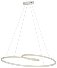 Skandinávské závěsné svítidlo béžové 110 cm vč. LED s 3-stupňovým stmíváním - Circuit