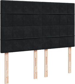 Box spring postel s matrací černá 140 x 190 cm samet 3293208