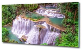 Wallmuralia Foto obraz skleněný horizontální Thajsko vodopád 100x50