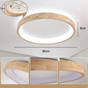 Brilagi-LED Strop. svítidlo FALCON WOOD LED/60W/230V 3000/4000/6000K 80 cm dřevo