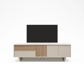 TV stolek v béžové a přírodní barvě v dekoru dubu 180x55x45 cm Carpi – Marckeric