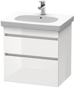 Duravit DuraStyle - Umyvadlová skříňka 61x93x45 cm, 2 zásuvky, lesklá bílá DS648302222