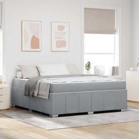 Rám postele s matrací Světle šedá 180 x 200 cm textil 3398300