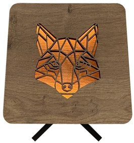 Li-Go "Hlava lišky" lampa 19x19cm provedení povrchu: dub světlý