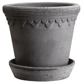 Květináč Kobenhavner s podmiskou Raw Grey 18 cm Bergs Potter