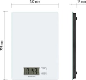 Kuchyňská váha EMOS EV014, digitální, 5 kg, bílá