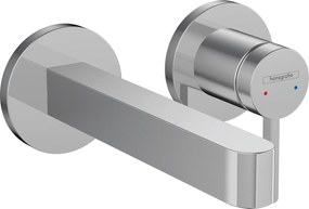 Hansgrohe Finoris, umyvadlová baterie pod omítku 180, 2-otvorová instalace, EcoSmart, chromová, 76051000