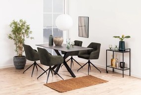 ACTONA GROUP Jídelní židle BRENDA s područkami olivově zelená 0000093137