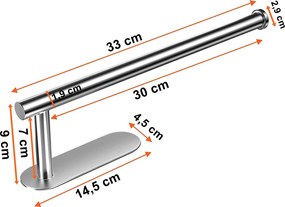 Držák kuchyňských utěrek PARGO - stříbrný