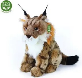 RAPPA Plyšový rys sedící 25 cm / ECO-FRIENDLY / od 0 měsíců