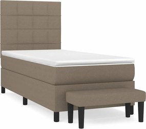 Box spring postel s matrací taupe 90x190 cm textil 3136561