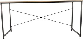 Psací stůl, dub / černá, 150x60 cm, MELLORA