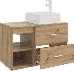 Sada koupelnového nábytku 2 ks Dub artisan Kompozitní dřevo 3403903